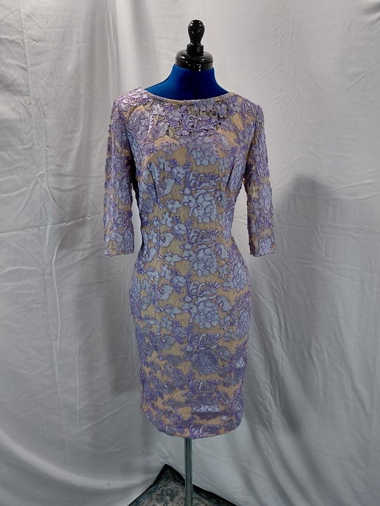 Alex Evenings | Dresses | Alex Evenings Lavender Lace Midi Dress With ...